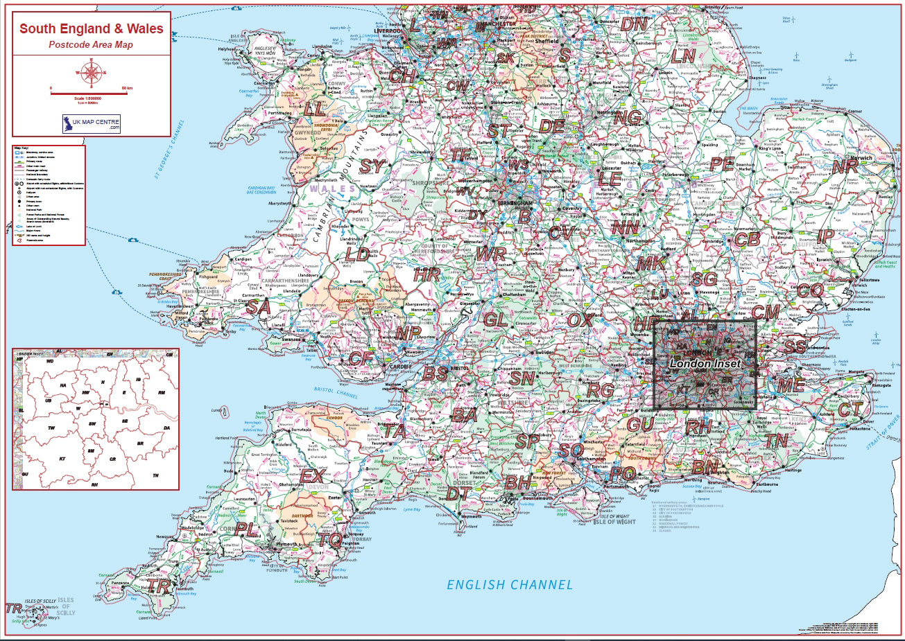 Postcode Area 4 Southern England Wales Digital Download Ukmaps Postcode Area 4 Southern England Wales Digital Download Ukmaps