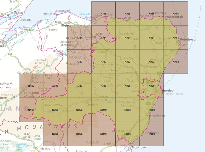 OS Tiles - Counties and Districts – ukmaps.co.uk