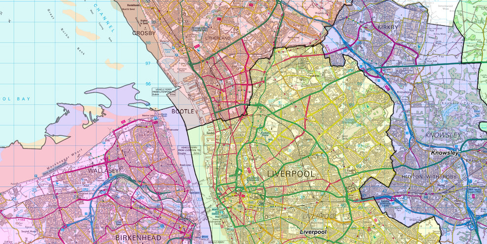 Merseyside District Map - Digital Download – ukmaps.co.uk