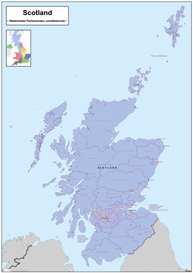 Regional UK Parliamentary Maps - Scotland - Digital Download – ukmaps.co.uk