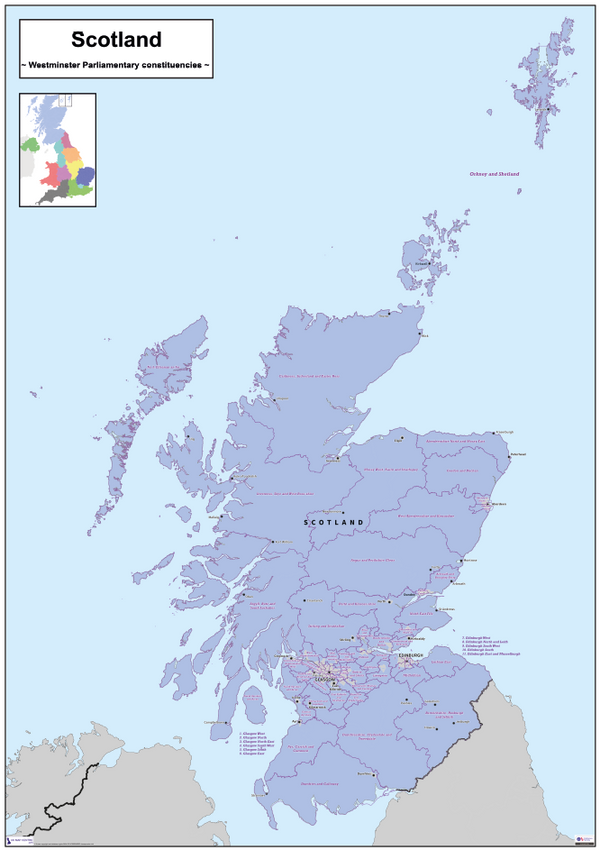 Regional UK Parliamentary Maps - Scotland - Digital Download – ukmaps.co.uk