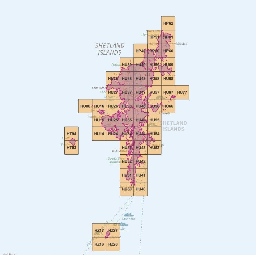 Shetland - OS Map Tiles – ukmaps.co.uk