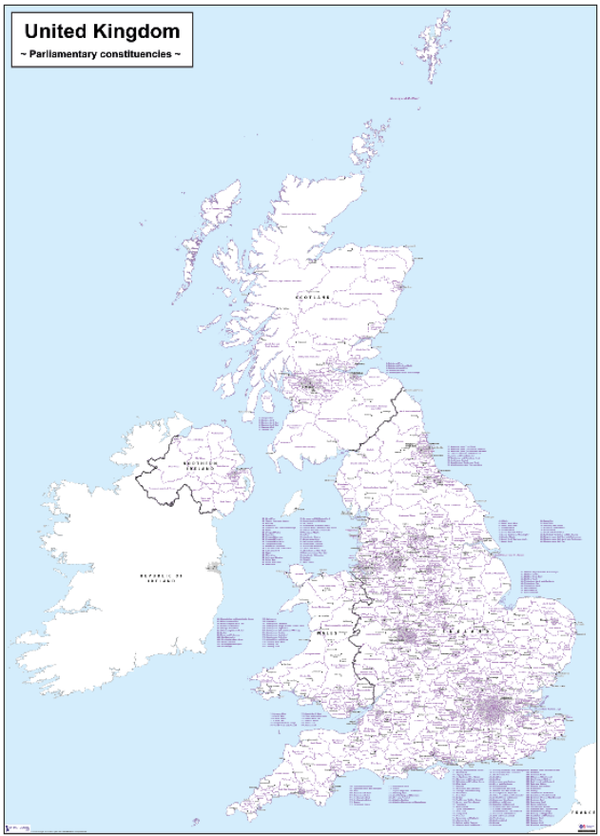 UK Westminster Parliamentary Boundaries - 2024 - Digital Download ...