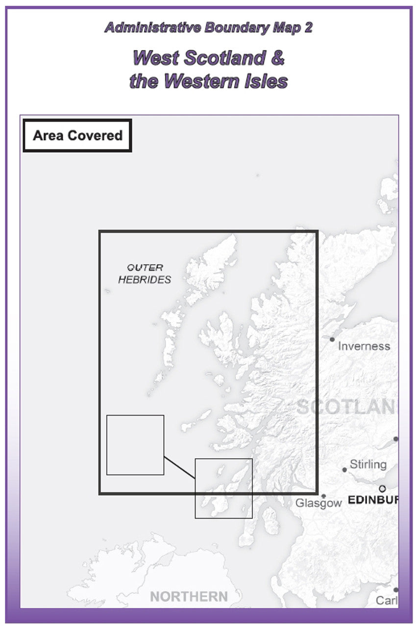Admin Boundary Map 2 - Western Scotland & The Western Isles - Digital ...