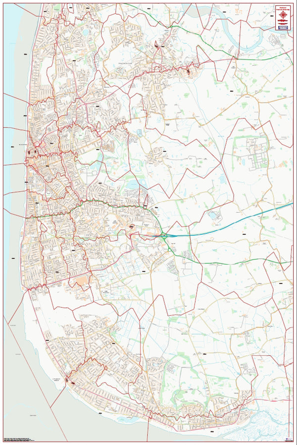 Central Blackpool Postcode City Street Map - Digital Download – ukmaps ...