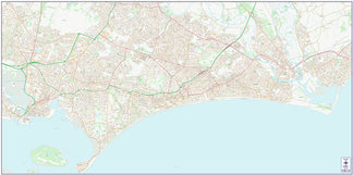 Central Bournemouth City Street Map - Digital Download – ukmaps.co.uk