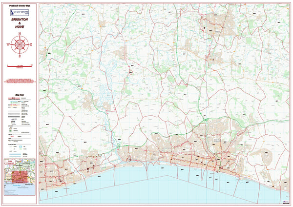 Postcode City Sector Map - Brighton & Hove - Digital Download – ukmaps ...