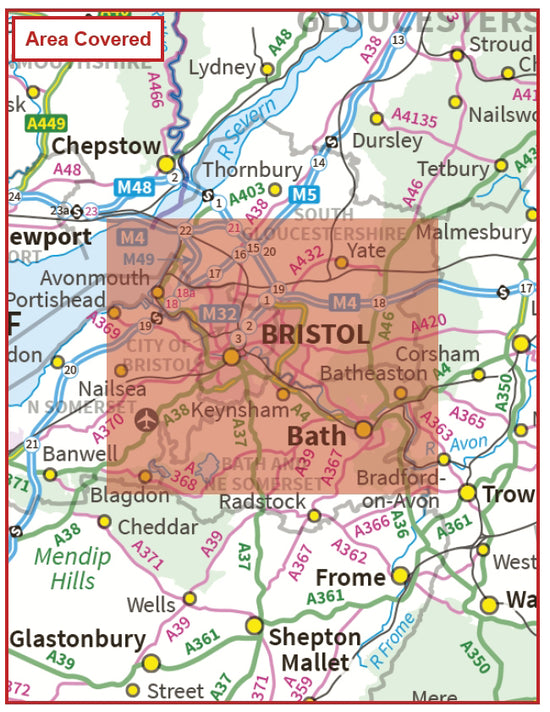 Postcode City Sector Map - Bristol & Bath - Digital Download – ukmaps.co.uk