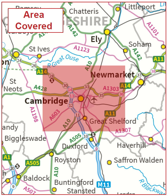 Postcode City Sector Map - Cambridge - Digital Download – ukmaps.co.uk