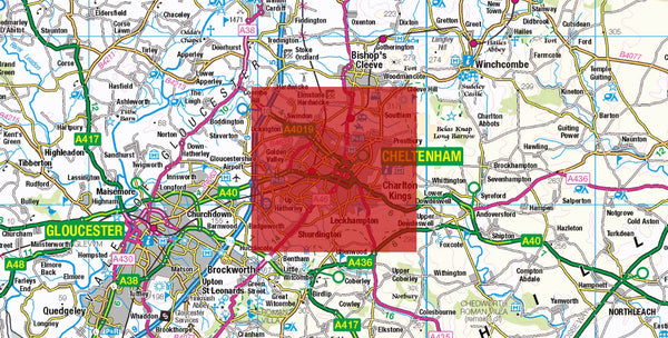 Central Cheltenham City Street Map - Digital Download – ukmaps.co.uk