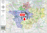 Cheshire County Boundary Map - Digital Download – ukmaps.co.uk