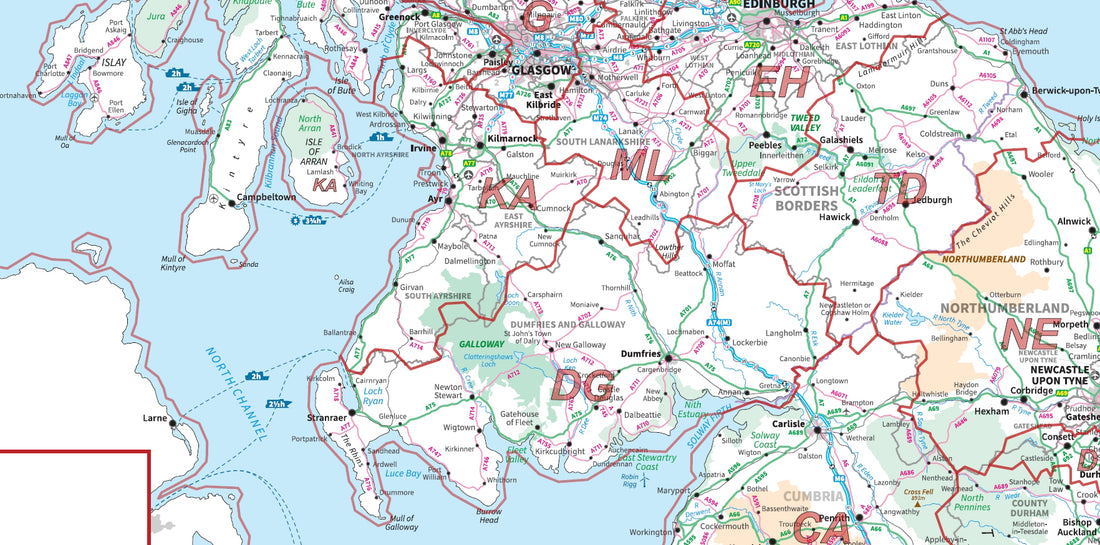 Compact Scotland Postcode Area - Digital Download – ukmaps.co.uk