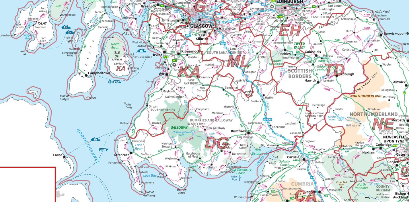 Compact Scotland Postcode Area Map | Scottish Postcode Regions PDF Dow ...