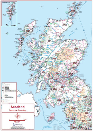 Compact Scotland Postcode Area Map | Scottish Postcode Regions PDF Dow ...