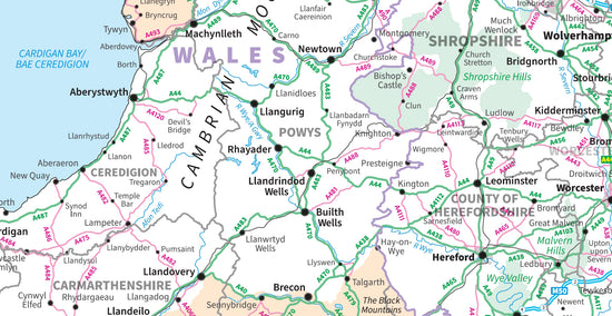 Compact Wales Travel Map - Digital Download – ukmaps.co.uk