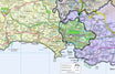 Devon and Cornwall County Boundaries Map - Digital Download – ukmaps.co.uk