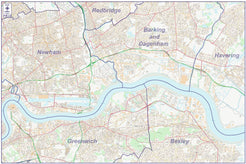 East London City Street Map - Digital Download – ukmaps.co.uk
