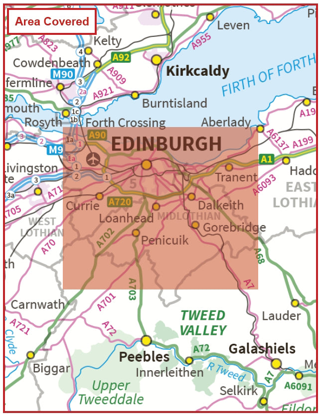 Postcode City Sector Map - Edinburgh and Midlothian - Digital Download ...