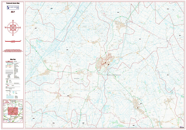 Postcode City Sector Map - Ely - Digital Download – ukmaps.co.uk