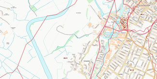 Central Gloucester Postcode City Street Map - Digital Download – ukmaps ...