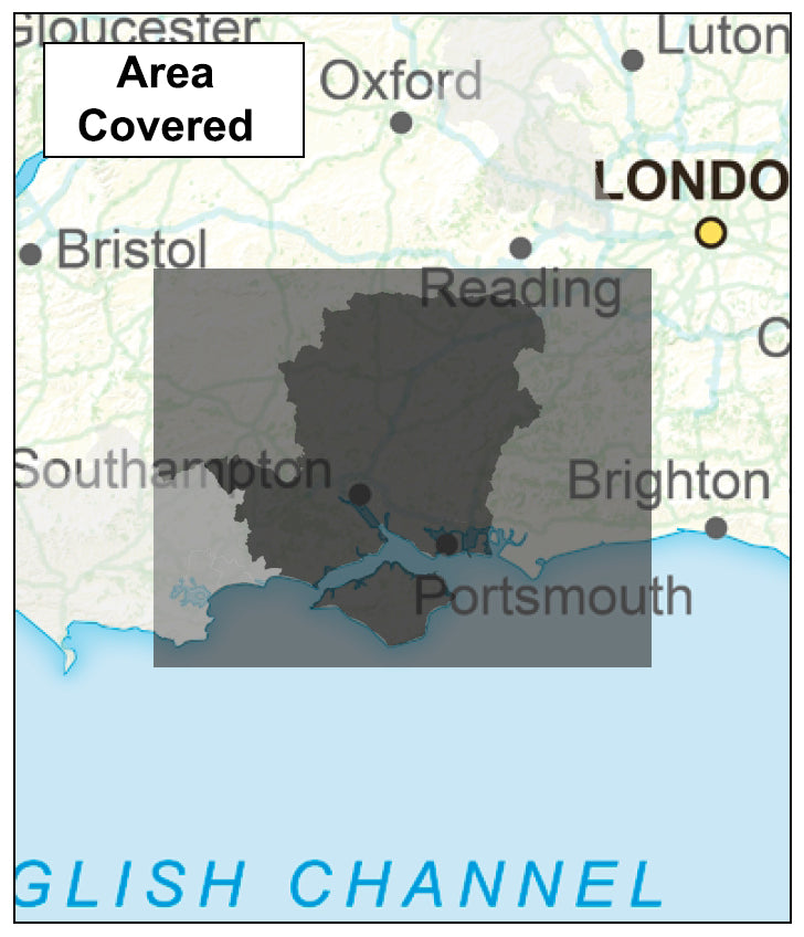 Hampshire and Isle of Wight County Map - Digital Download – ukmaps.co.uk