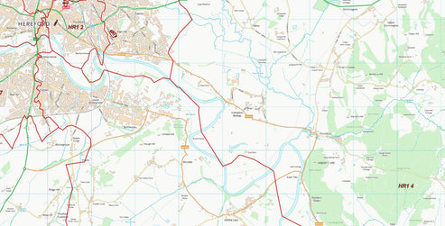 Postcode City Sector Map - Hereford - Digital Download – ukmaps.co.uk
