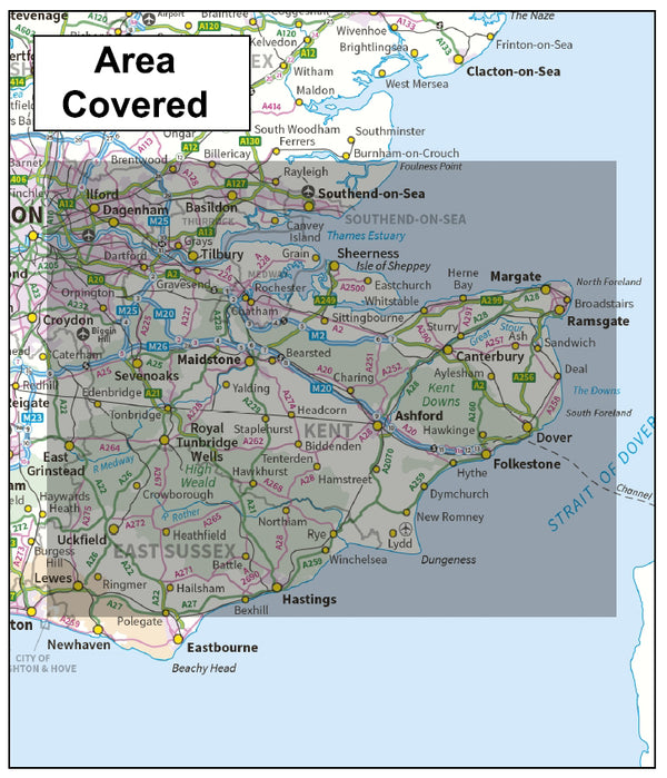 Kent County Boundary Map - Digital Download – ukmaps.co.uk