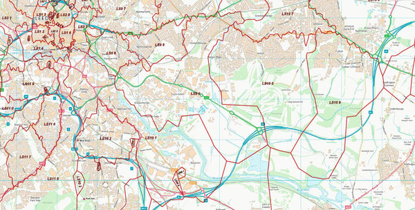Postcode City Sector Map - Leeds - Digital Download – ukmaps.co.uk