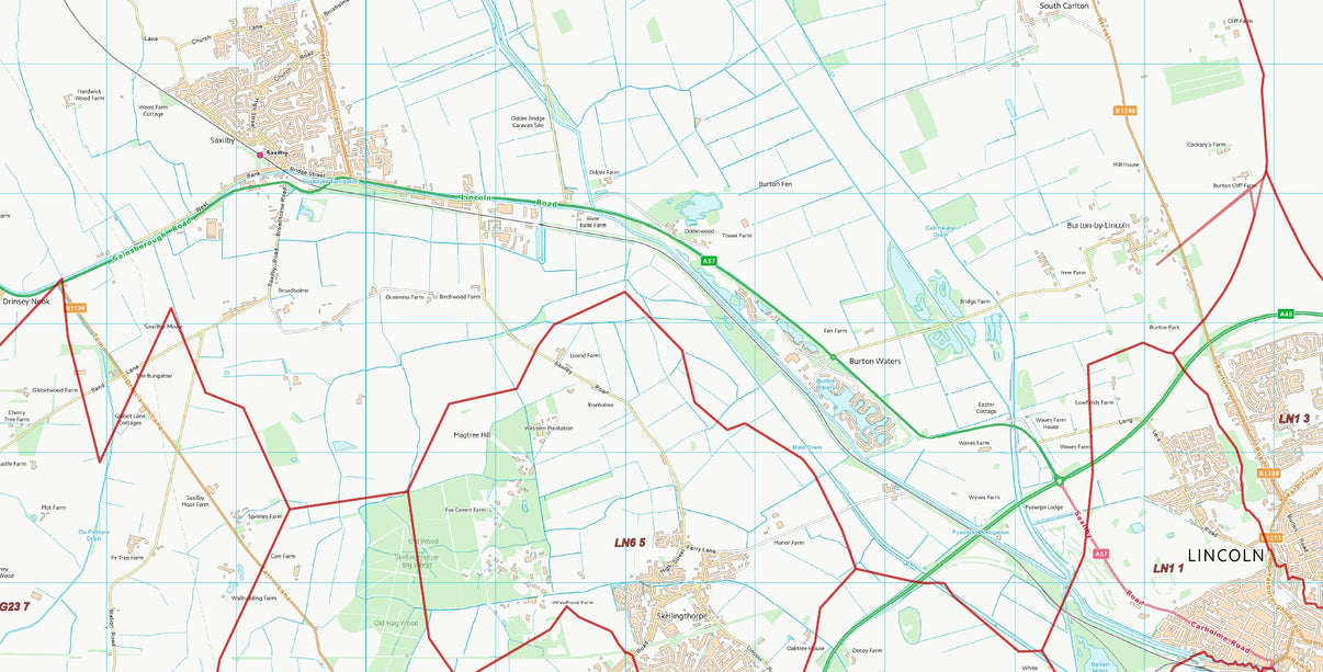 Postcode City Sector Map - Lincoln - Digital Download – ukmaps.co.uk
