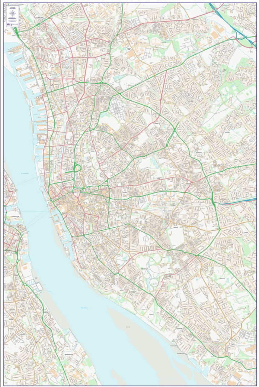 Central Liverpool City Street Map - Digital Download – ukmaps.co.uk