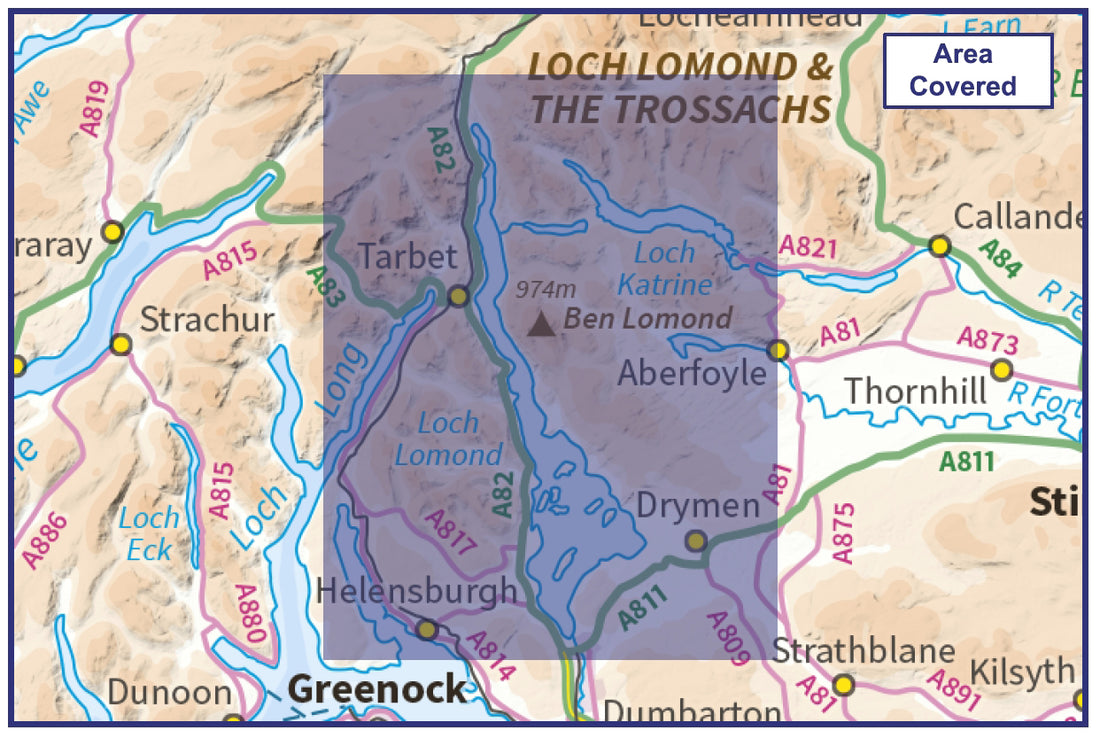 Loch Lomond - Compact Map - Digital Download – ukmaps.co.uk