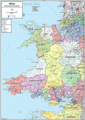 National Admin Map 5 - Wales - Digital Download – ukmaps.co.uk