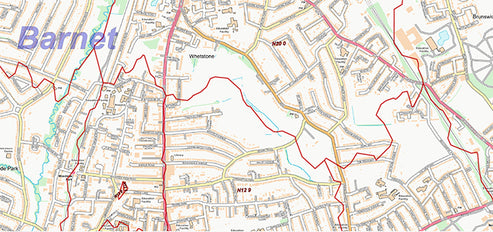 North London Postcode City Street Map - Digital Download – ukmaps.co.uk