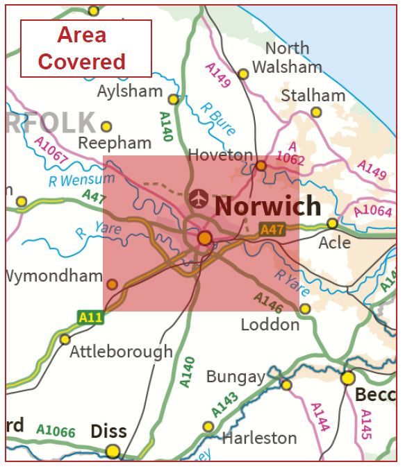 Postcode City Sector Map - Norwich - Digital Download – ukmaps.co.uk
