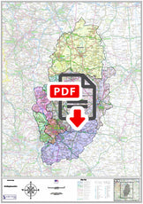 Nottinghamshire County Boundary Map - Digital Download – ukmaps.co.uk