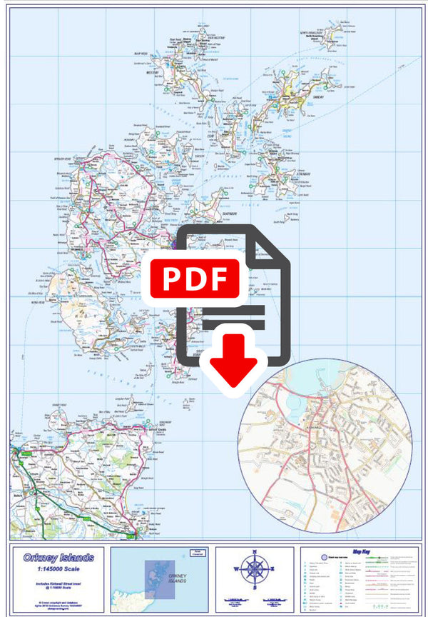 Orkney Islands Map - Digital Download – ukmaps.co.uk
