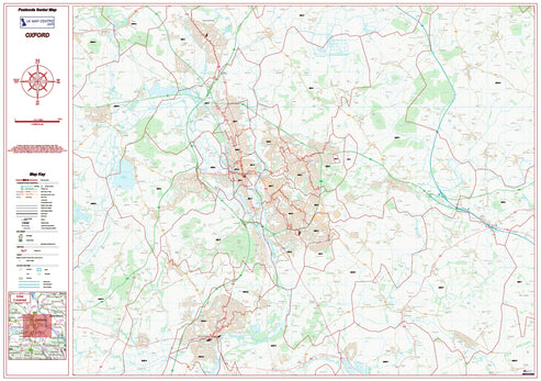 Postcode City Sector Map - Oxford - Digital Download – ukmaps.co.uk
