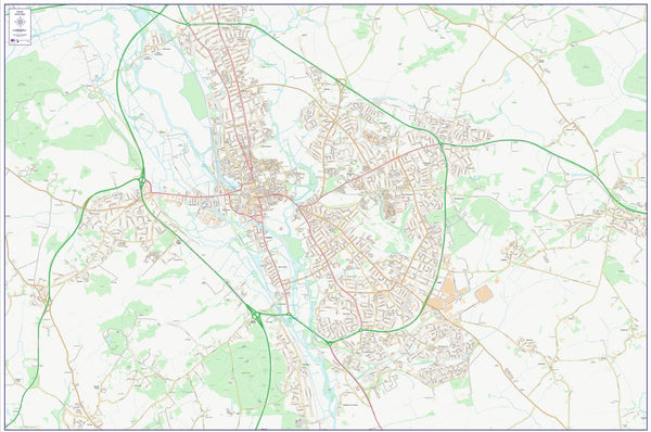 Central Oxford City Street Map - Digital Download – ukmaps.co.uk