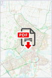 Central Peterborough City Street Map - Digital Download – ukmaps.co.uk