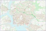 Central Plymouth City Street Map - Digital Download – ukmaps.co.uk