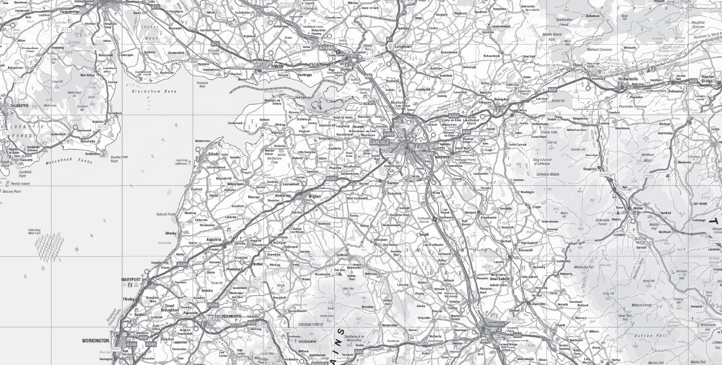 Road Map 4 - Northern England - Digital Download – ukmaps.co.uk