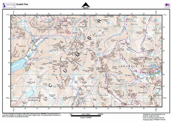 Scafell Pike - OS Walking Map Download – ukmaps.co.uk