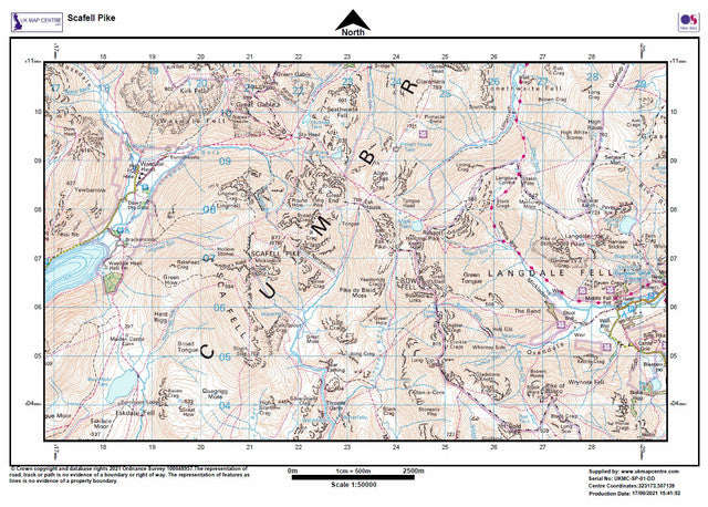 Scafell Pike - OS Walking Map Download – ukmaps.co.uk