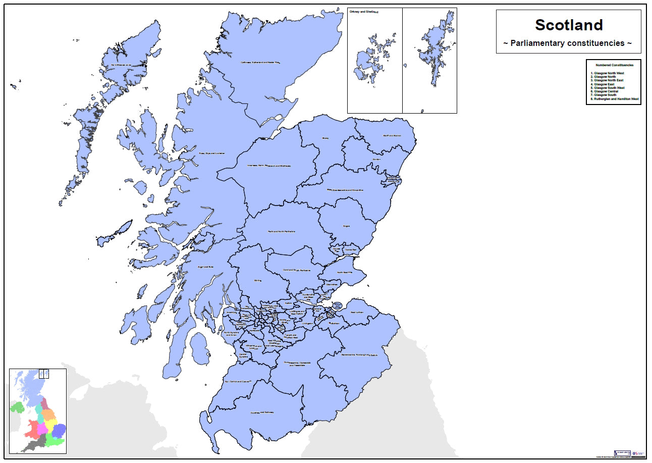 Regional UK Parliamentary Maps - Scotland - Digital Download – ukmaps.co.uk