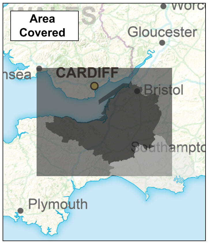 Somerset and Bristol County Boundary Map - Digital Download – ukmaps.co.uk