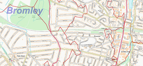 South East London Postcode City Street Map - Digital Download – ukmaps ...