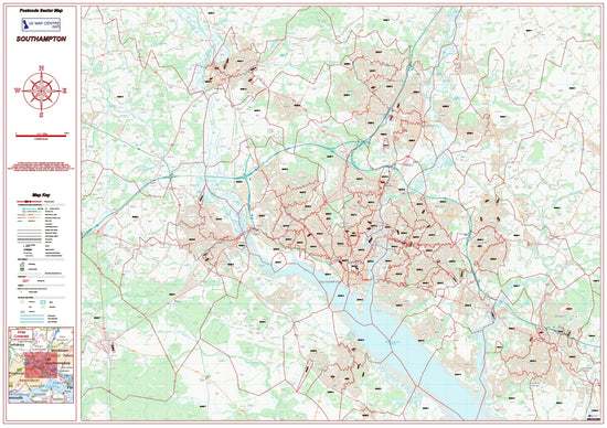 Postcode City Sector Map - Southampton - Digital Download – ukmaps.co.uk