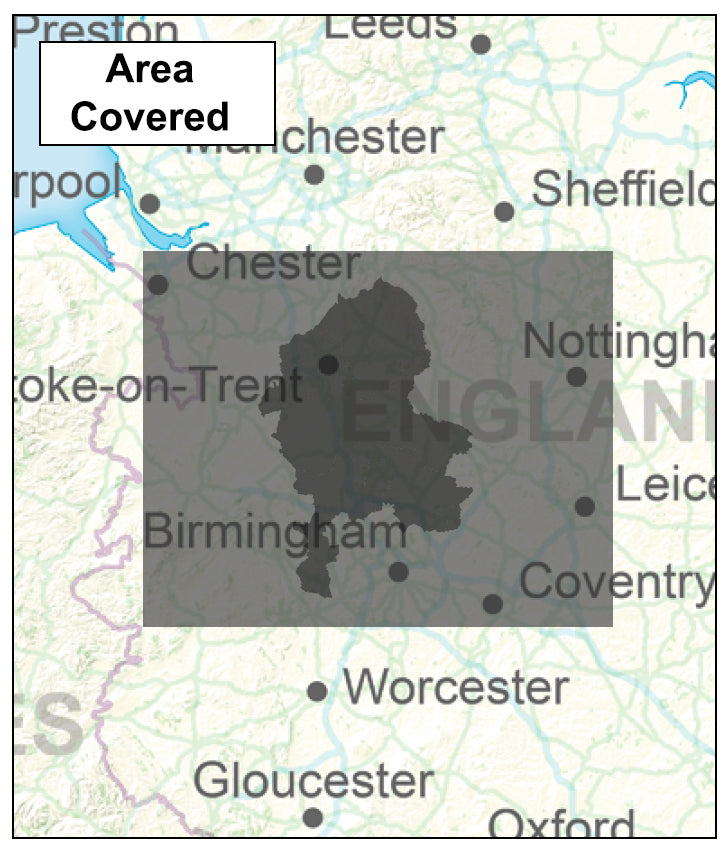 Staffordshire County Boundary Map - Digital Download – ukmaps.co.uk