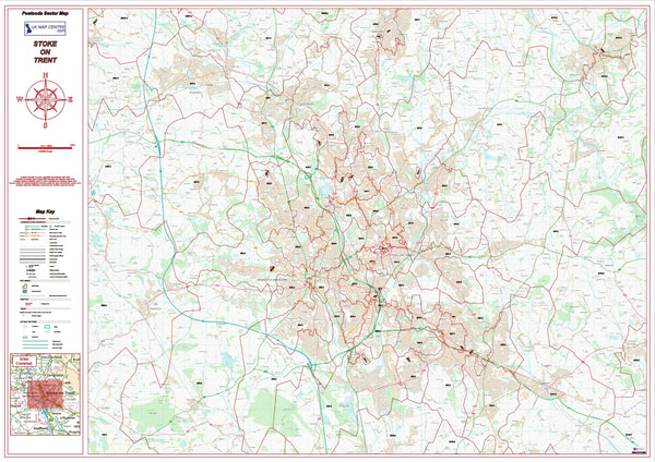 Postcode City Sector Map - Stoke - Digital Download – ukmaps.co.uk