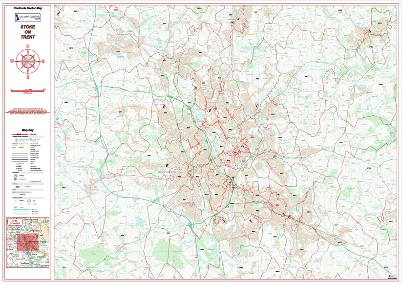 Postcode City Sector Map - Stoke - Digital Download – ukmaps.co.uk